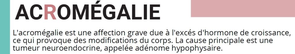 Acromégalie – Fiches conseils – URPS